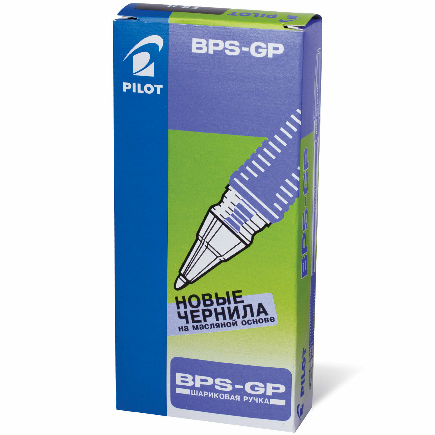 Упаковка 12 шт. Ручка шариковая масляная с грипом PILOT "BPS-GP", черная, корпус прозрачный, узел 0,5 мм, линия письма 0,18 мм, BPS-GP-EF, BPS-GP-ЕF