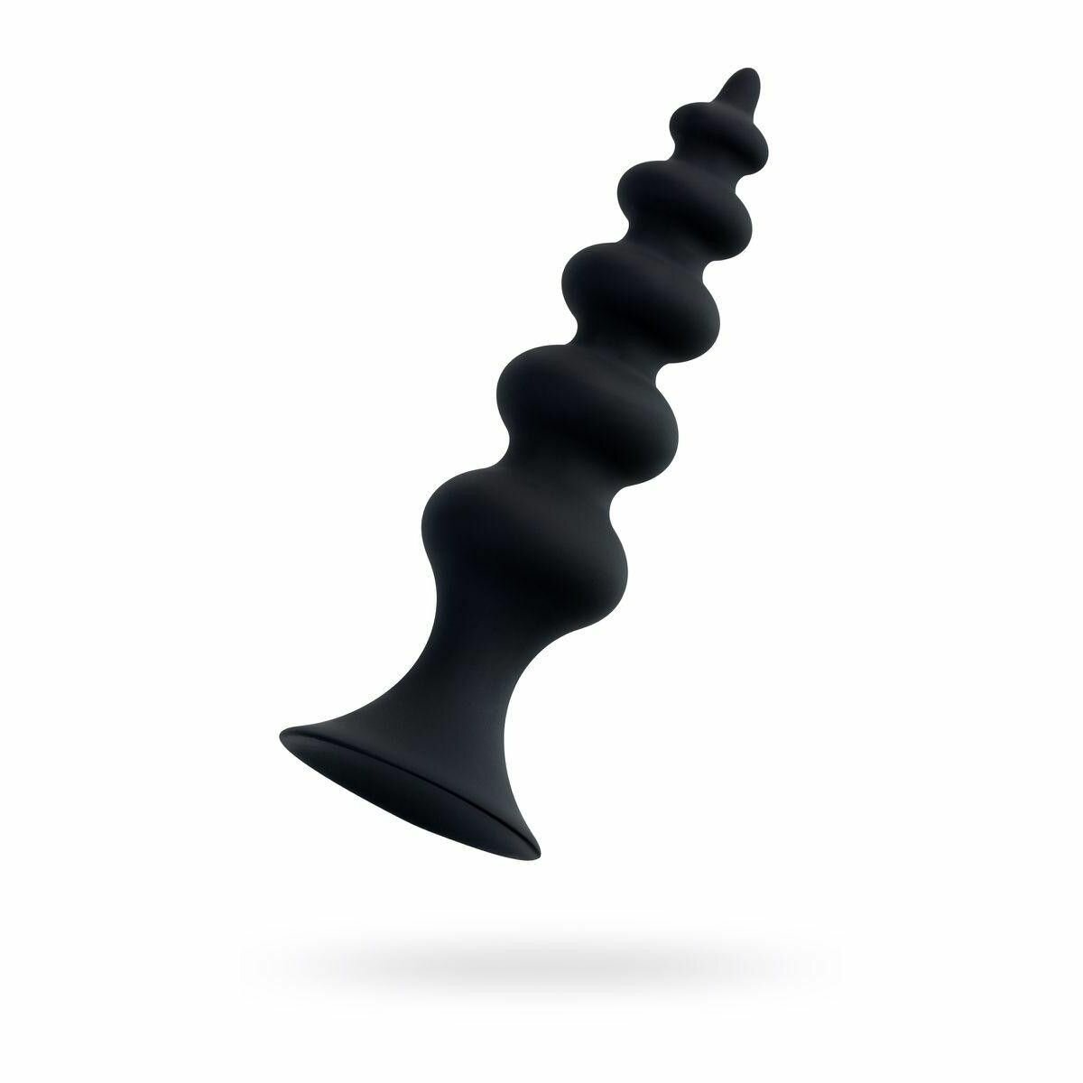 Анальная втулка POPO Pleasure by TOYFA Indi, водонепроницаемая, силикон, черная, 11,5 см, 2,9 см