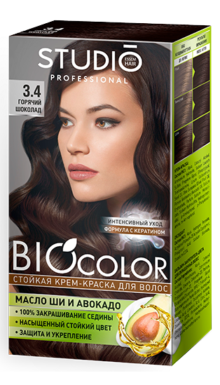 Крем-краска для волос BIO-COLOR 3.4 Горячий шоколад