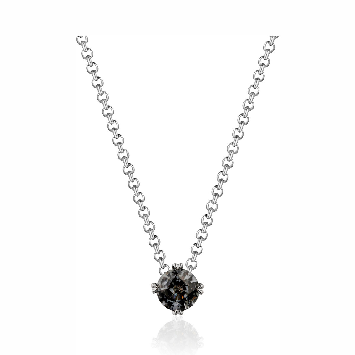 Колье, белое золото, 585 проба, шпинель