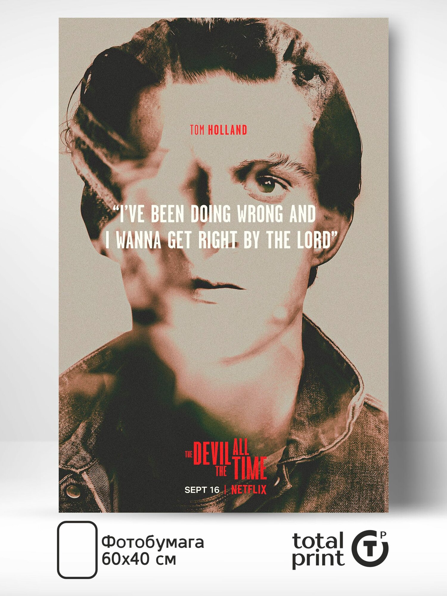 TotalPrint Постер для интерьера по фильму, 60х40см, Дьявол всегда здесь