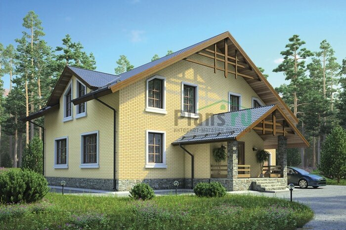 Проект дома Plans-38-38 (236 кв. м, пустотелый кирпич 510мм (+облицовочный кирпич 120мм)