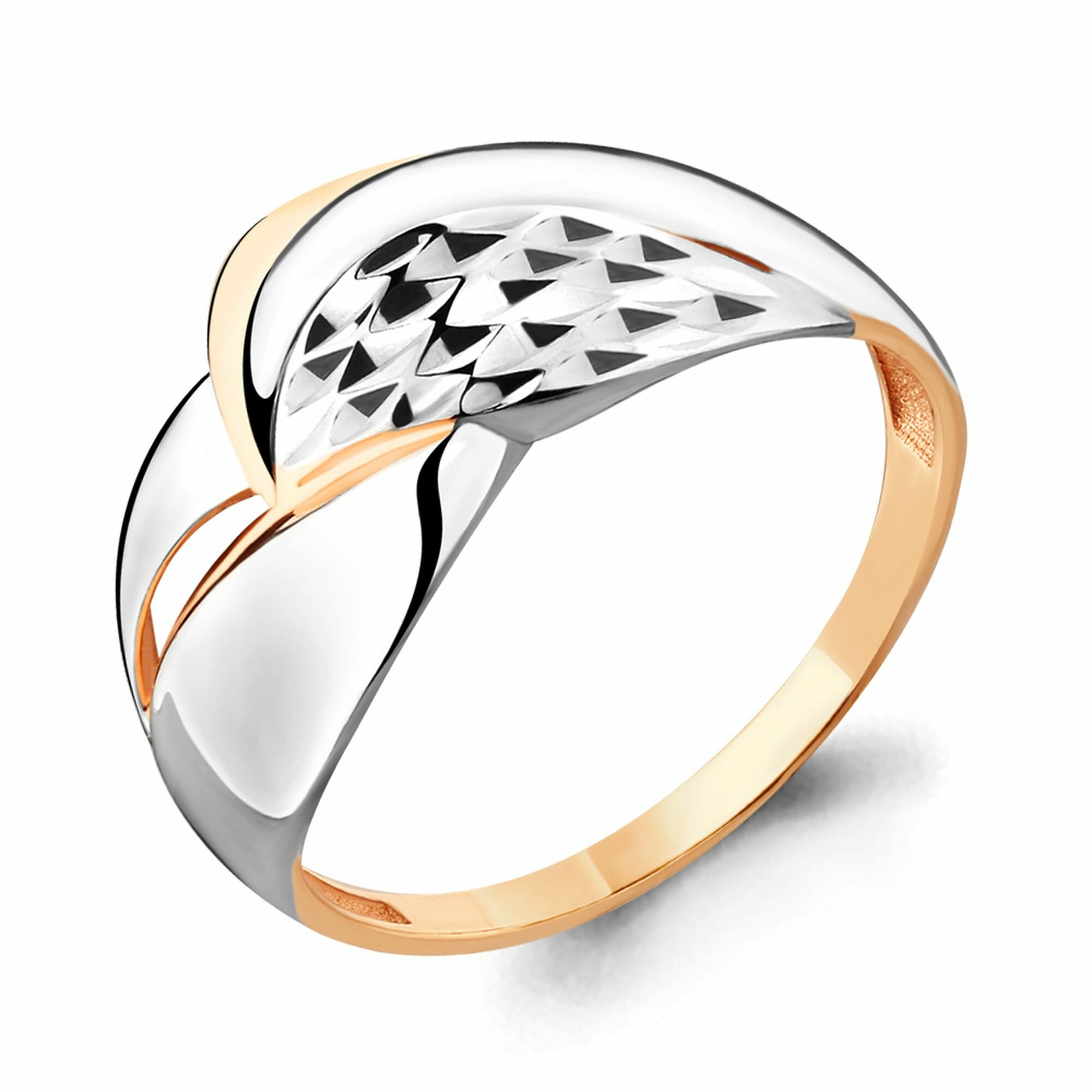 Кольцо Diamant online, золото, 585 проба, золочение