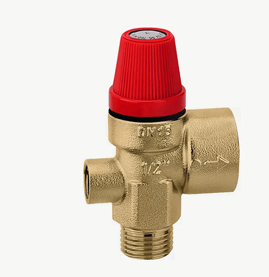 Клапан предохранительный 1/2 x3/4х1/4 ROMMER для отопления с вых. под манометр 3 бар