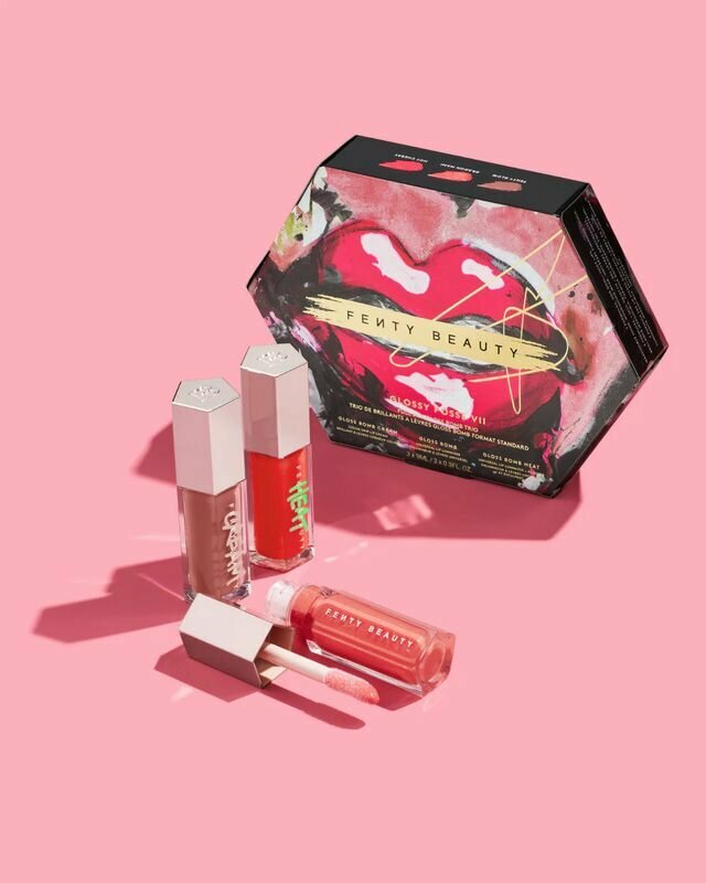 Fenty Beauty Набор блесков для губ Glossy Posse Volume 7.0 Full-Size Gloss Bomb Trio
