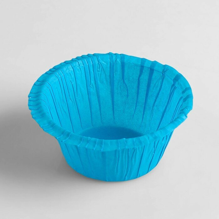 Капсула 5х3,5 см. Маффин синий с поддержкой Сладкий мишка Sweet bear, 200 шт. (Набор из 2 шт.)