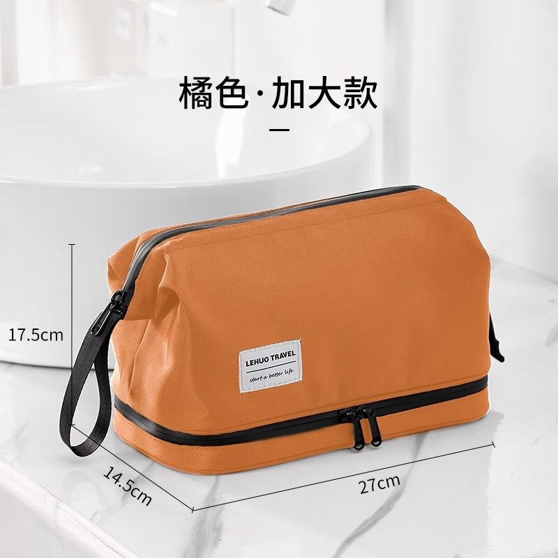 Мужская дорожная косметичка для деловых поездок, сухое и влажное разделение, портативная сумка для душа, косметичка, принадлежности для ванной