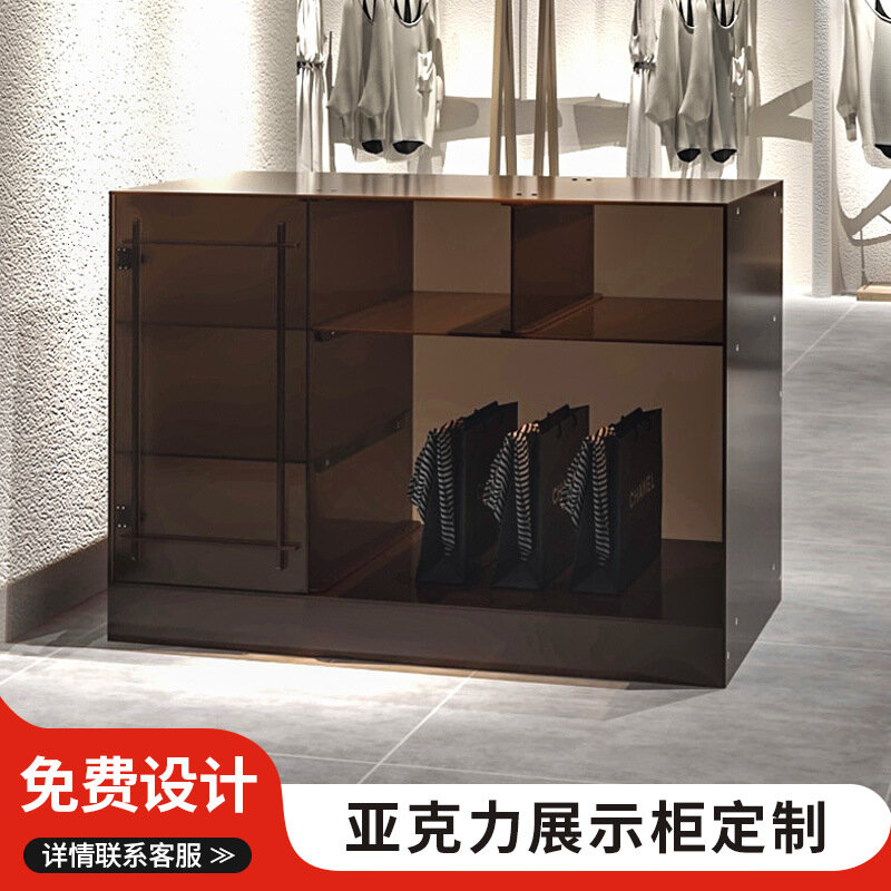 Витрина для обуви "Акрил", акриловая, островная, с полкой для сумок