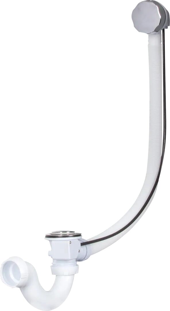 Сифон для ванны Equation с выпуском полуавтомат хром