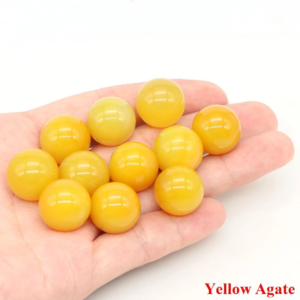 Хрустальная сфера Аметист Обсидиан 16 мм Желтый, 1 PC, Yellow Agate