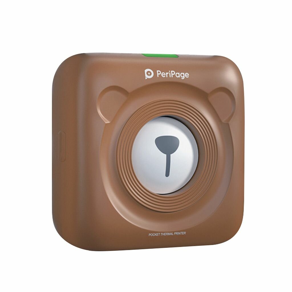 Портативный мобильный телефон Bluetooth портативный фотопринтер для термопринтера этикеток с неправильным названием ручной учетной записи-Коричневый