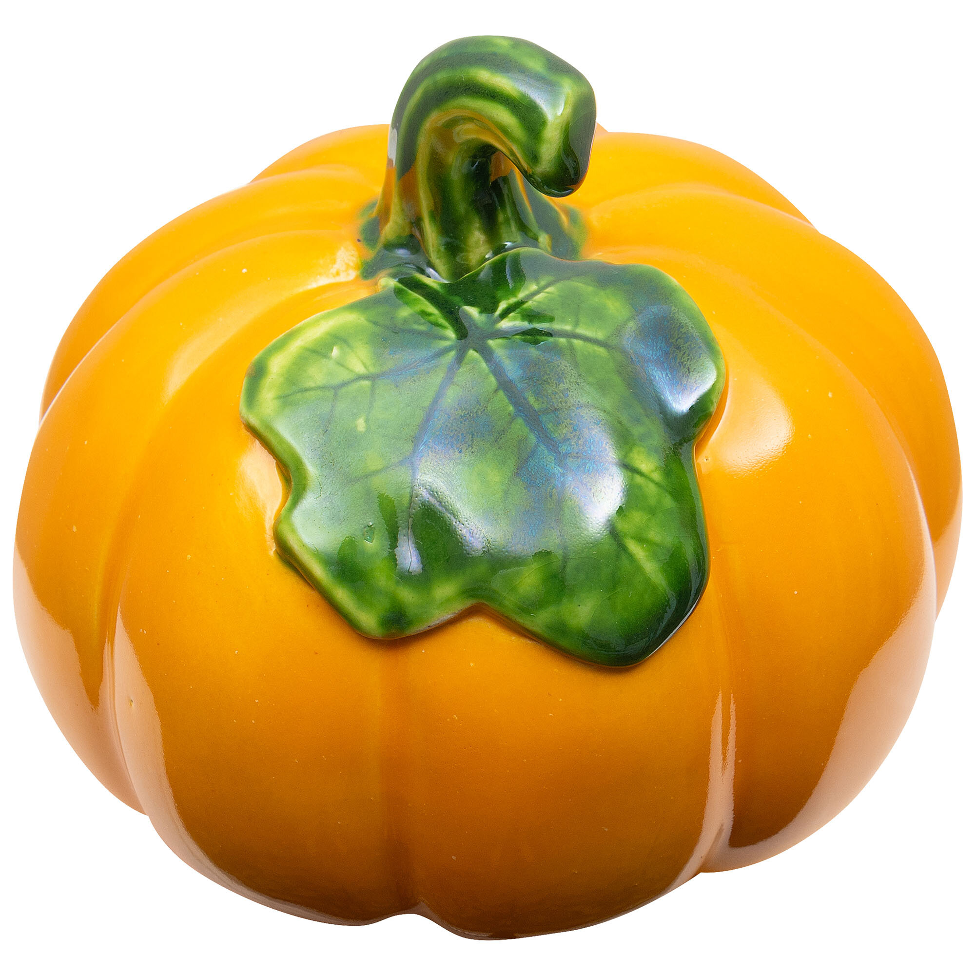 Фигурка декоративная Тыква керамическая авторской ручной работы