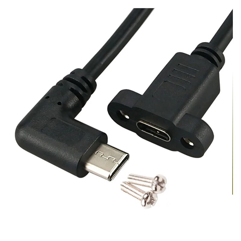 USB 3.1 Type C Мини Usb Micro Usb2.0 принтер B с винт крепления панели USB C штекер-гнездо удлинитель провода кабель передачи данных
