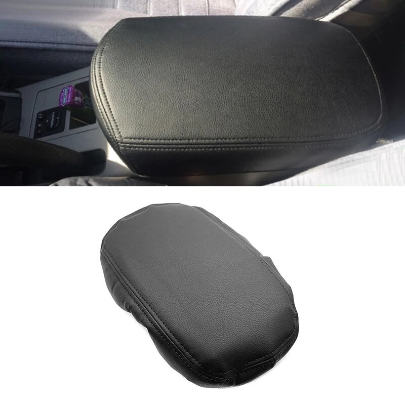 Для Toyota Rav4 RAV 4 2006-2012 искусственная кожа с губкой, внутренняя крышка центральной консоли автомобиля, защитный чехол на подлокотник, черная отделка