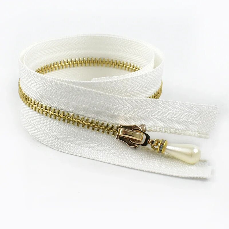 Молния металлическая белая 15 см, #3