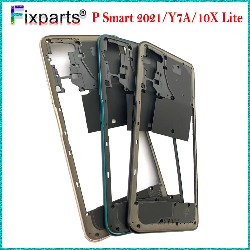 Новинка, Лучший товар для Huawei P Smart 2021 / Y7A / Honor 10X Lite, средняя рамка, лицевая панель, лицевая панель, рамка ЖК, запасные части для ремонта