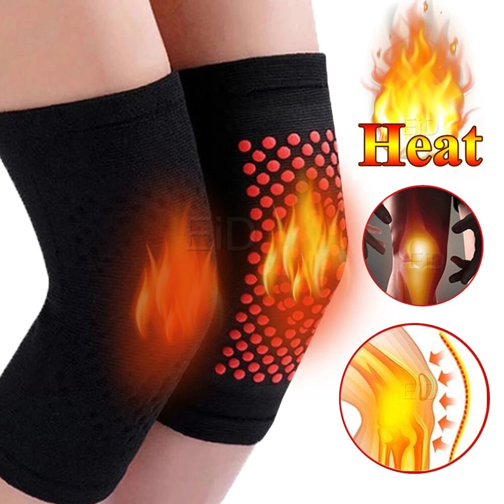2 шт. теплые самонагревающиеся наколенники, магнитотерапия, наколенники, облегчение боли, артрит, бандаж, массажер, поддержка надколенника, наколенники, подушечки