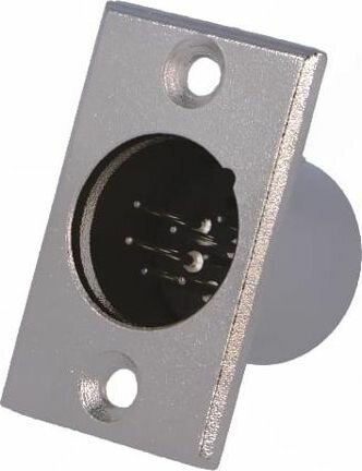 Гнездо NINIGI XLR-7W-C XLR "папа" PIN 7 пайка диаметр монтажного отверстия 19мм 1шт