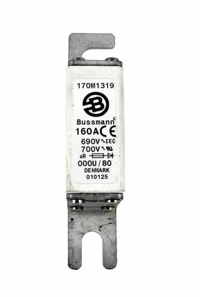 Предохранитель BUSSMANN 170M1319, быстродействующий с характеристикой AR, 160 А, 690 В AC, 000U/80