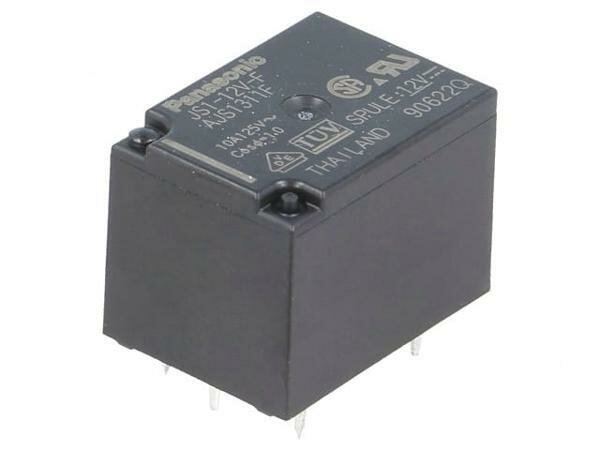 Реле PANASONIC JS1-12V-F, электромагнитное, SPDT, 12 В DC, 400 Ом, черный, 1 шт