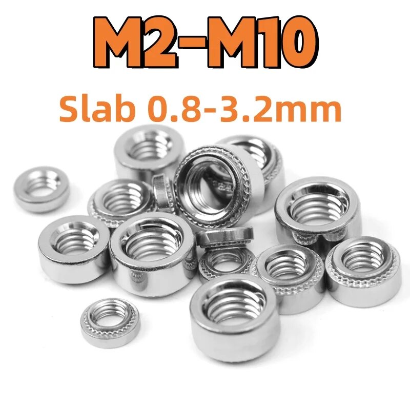 Самозажимные гайки из нержавеющей стали CLS-M2 M2.5 M3 M4 M5 M6 M8 M10 M2-2-1.4mm-30pcs