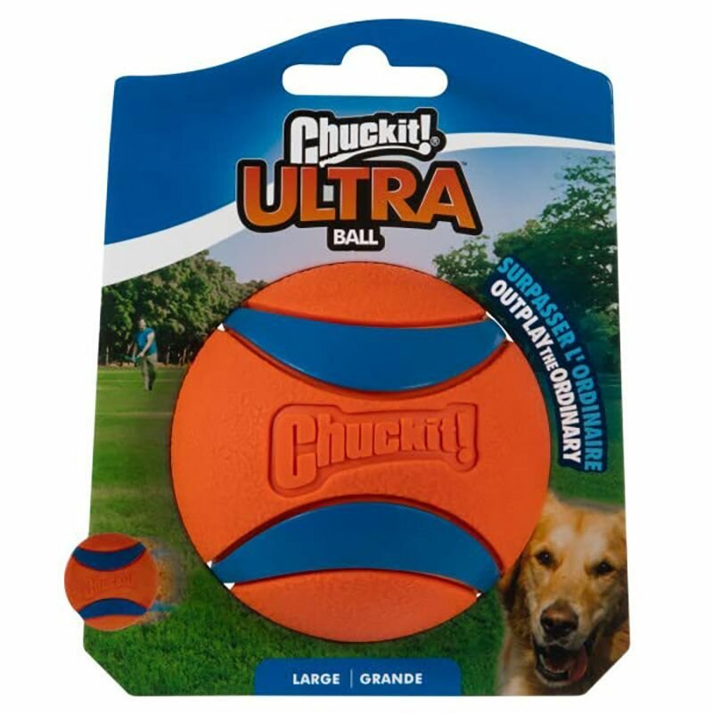 Chuckit Ultra Ball Интерактивная игрушка Bouncy Ball L для больших собак 76 мм