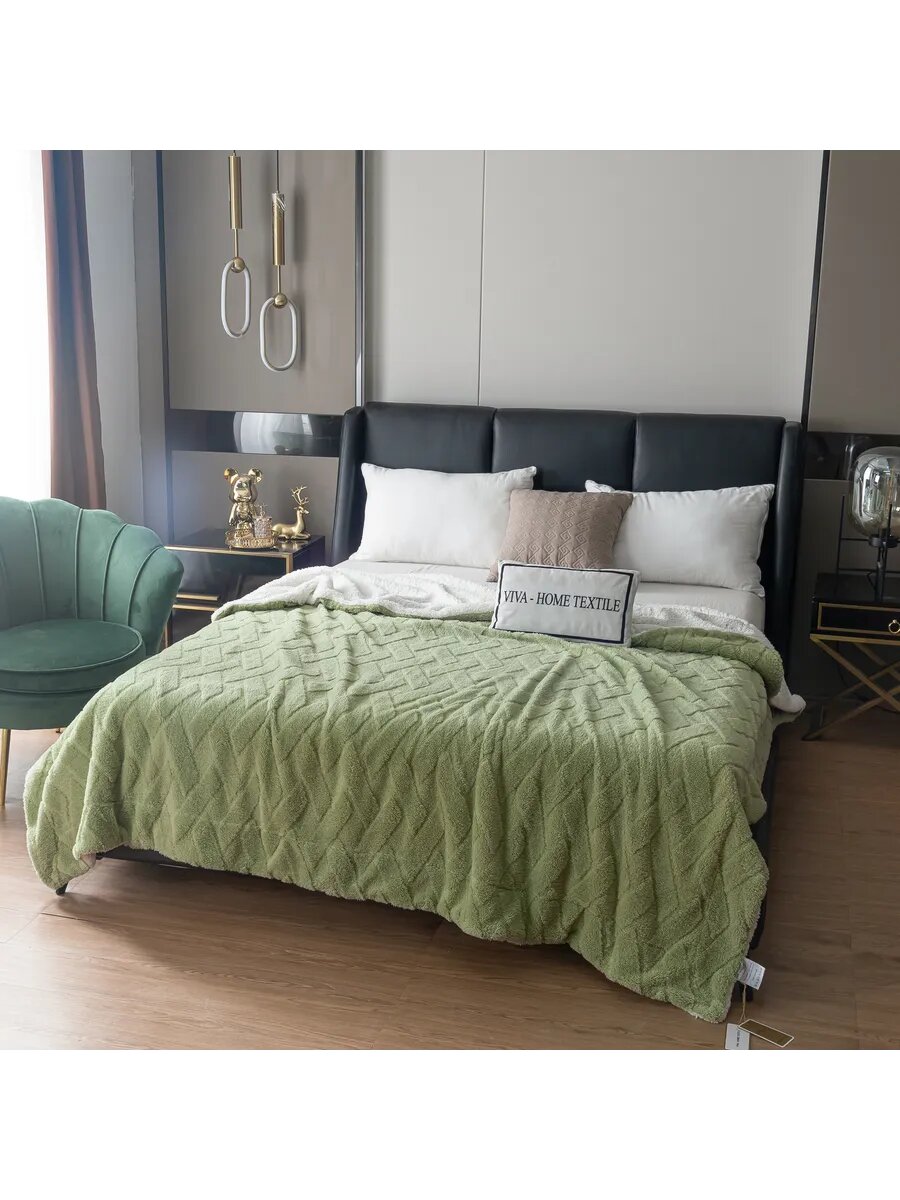 Плед евро теплый бамбуковая микрофибра 200х230