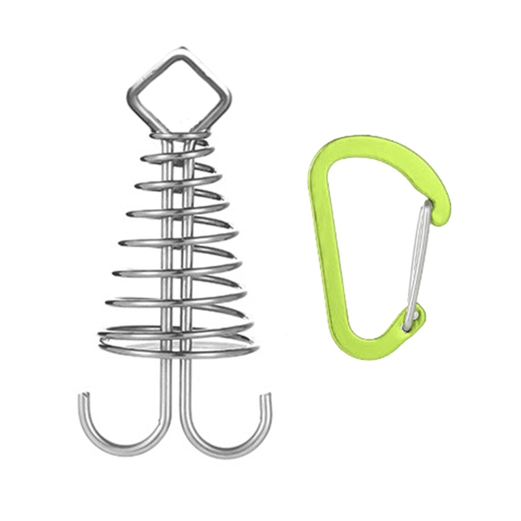 Палатка, Кемпинговый восьминоговый зажим - зеленый - квадратный, 10 штук