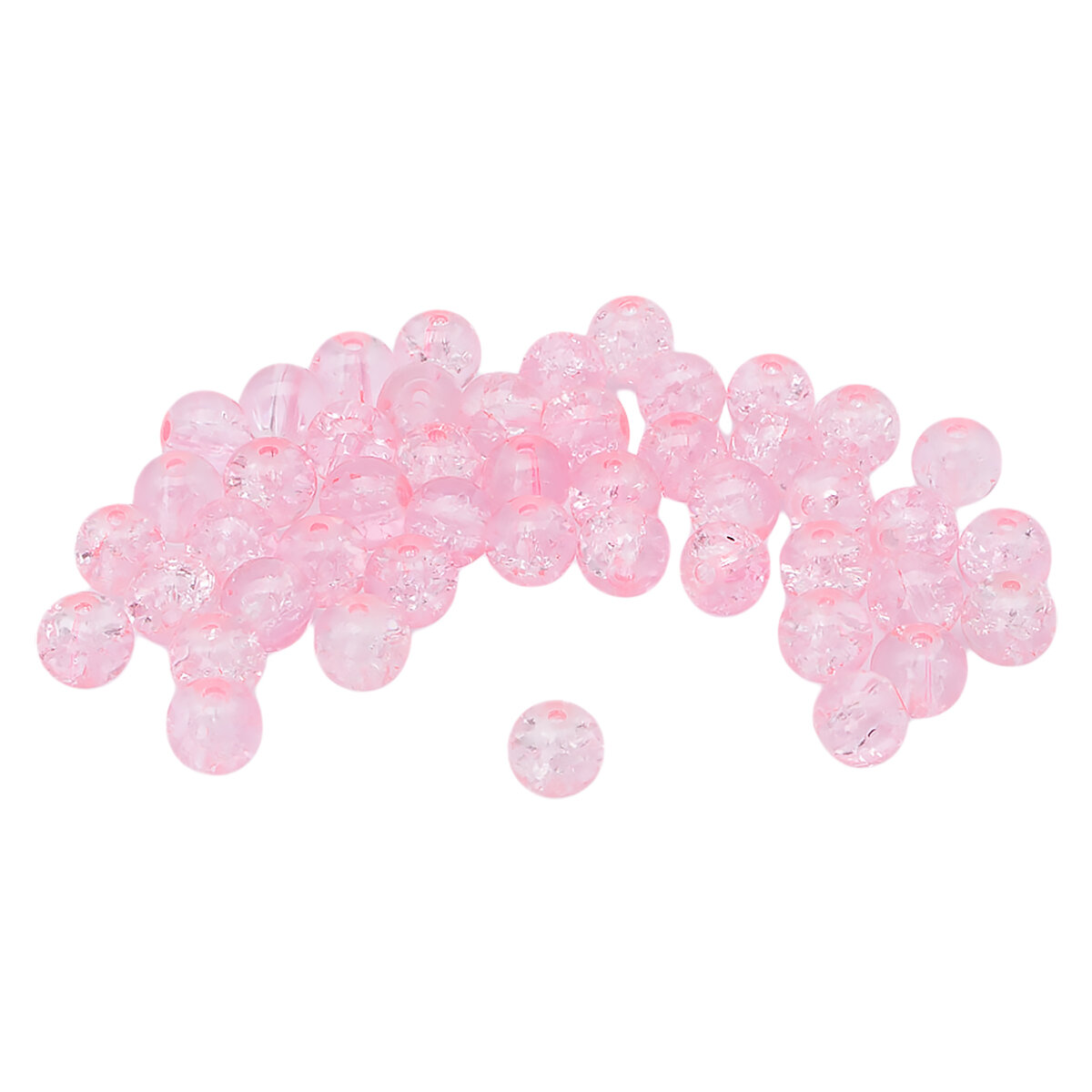 Бусины для рукоделия стеклянные 'Кракле' 8мм, 46 штук, Astra&Craft (SY 47 розовый)