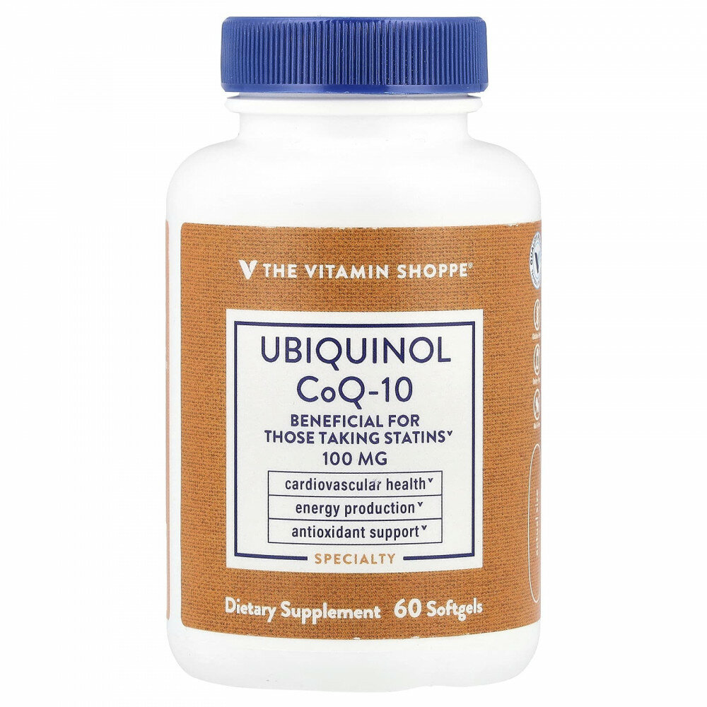 The Vitamin Shoppe, Убихинол коэнзим Q-10, 60 мягких таблеток