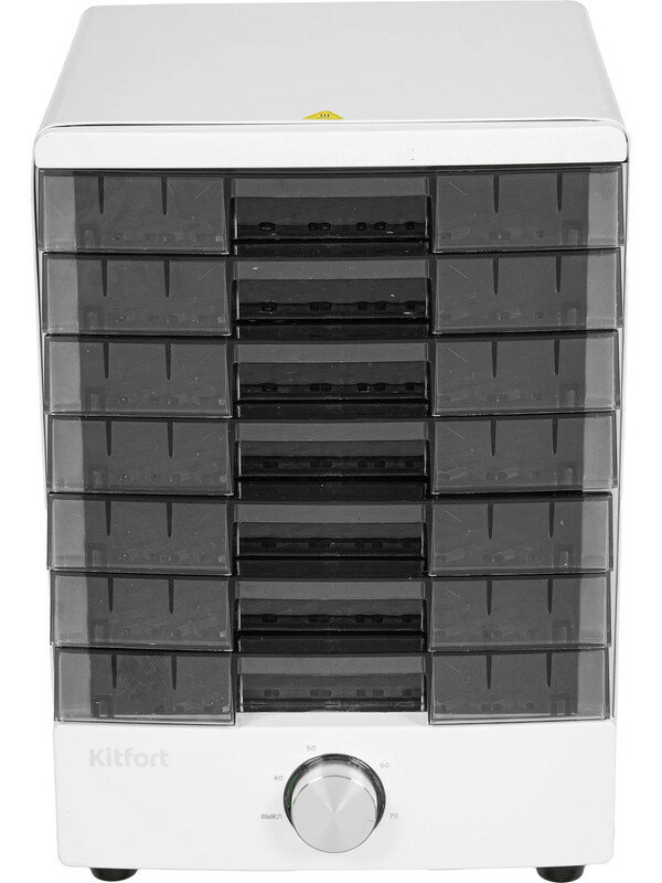 Сушилка для овощей Kitfort КТ-4940, 7 поддонов, 350Вт, белая/чёрная