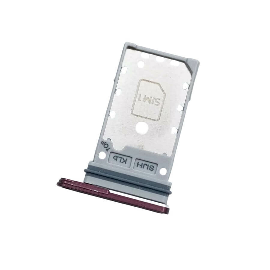SIM-лоток (сим держатель) для Samsung Galaxy S22 Ultra (S908B) Бордовый