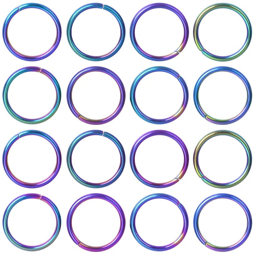 Радужные кольца из нержавеющей стали 3,5-12 мм 8mm