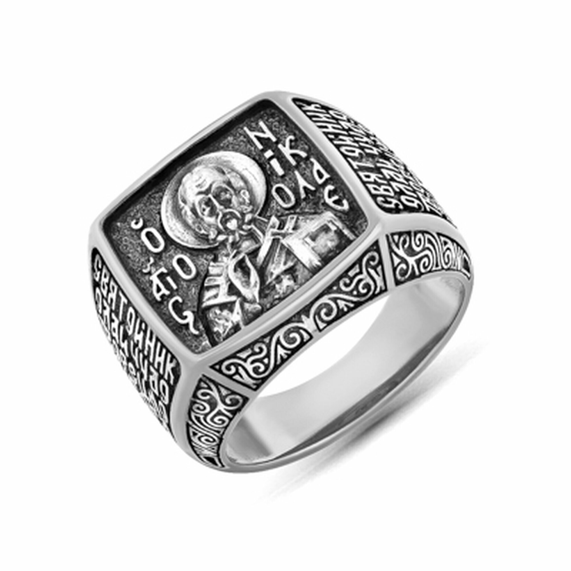 Печатка, серебро, 925 проба, чернение