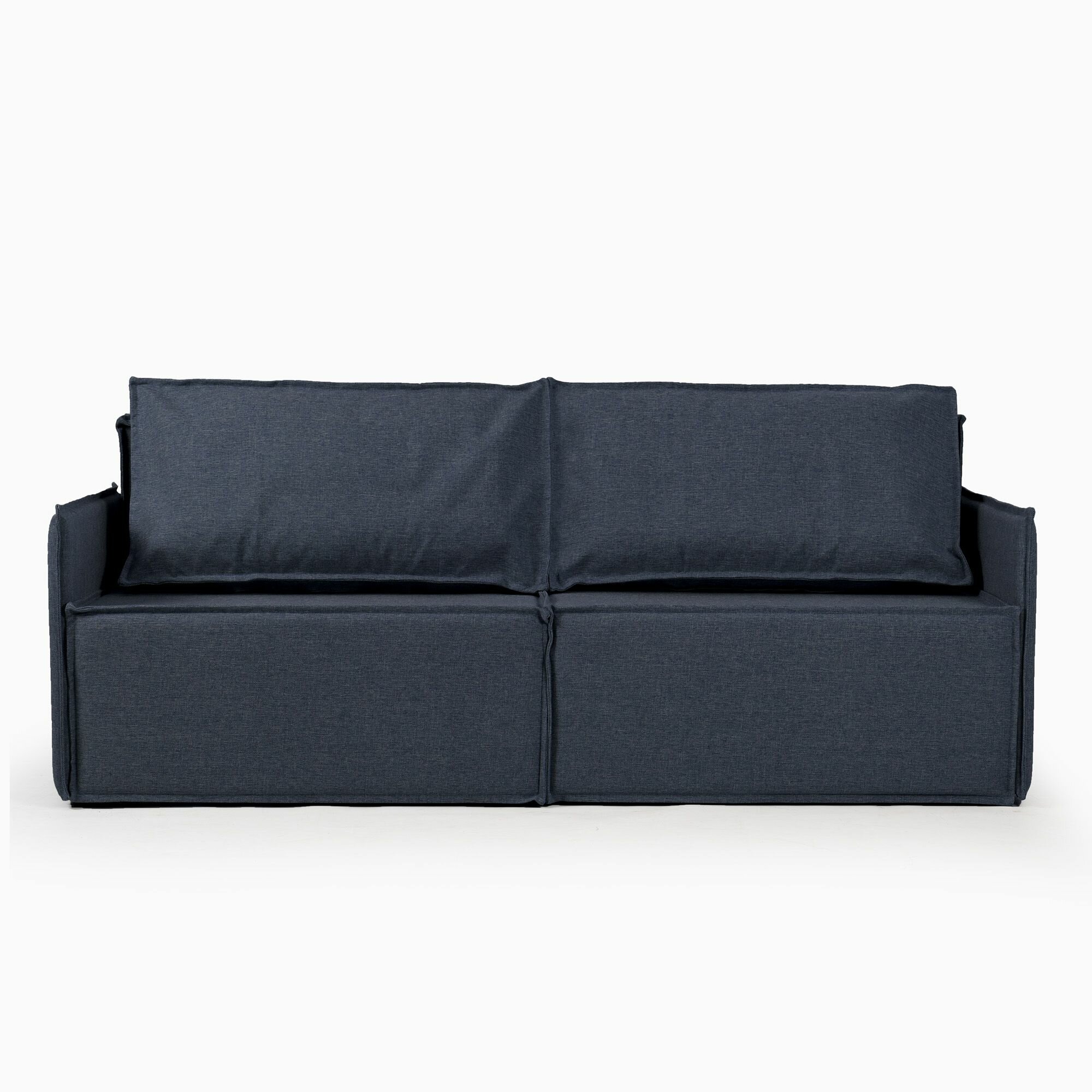 Диван кровать Тори раскладной двухспальный, для дома, 205х90х80, еврокнижка, синий, рогожка