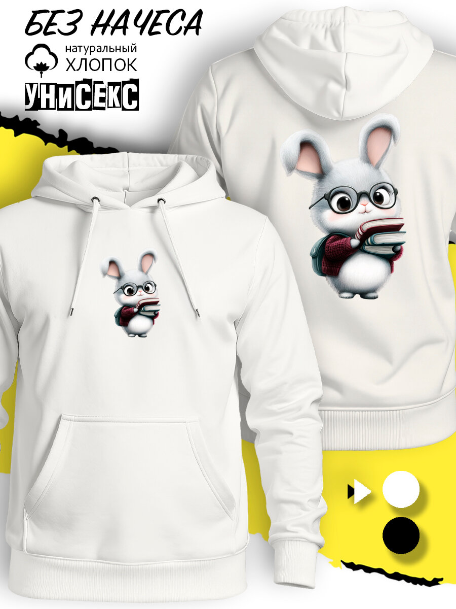 Худи Толстовка свитшот кролик школьник