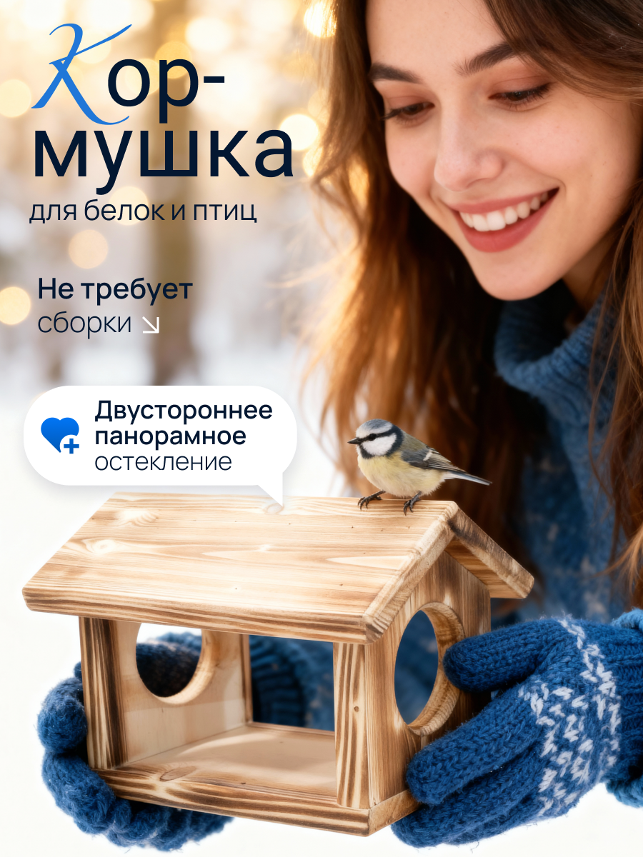 Кормушка уличная для белок и птиц