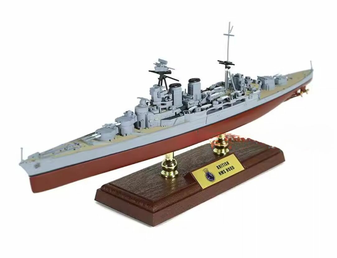 Готовая коллекционная модель 1:700 HMS Hood, британский линейный крейсер, Датский пролив, металлический корпус