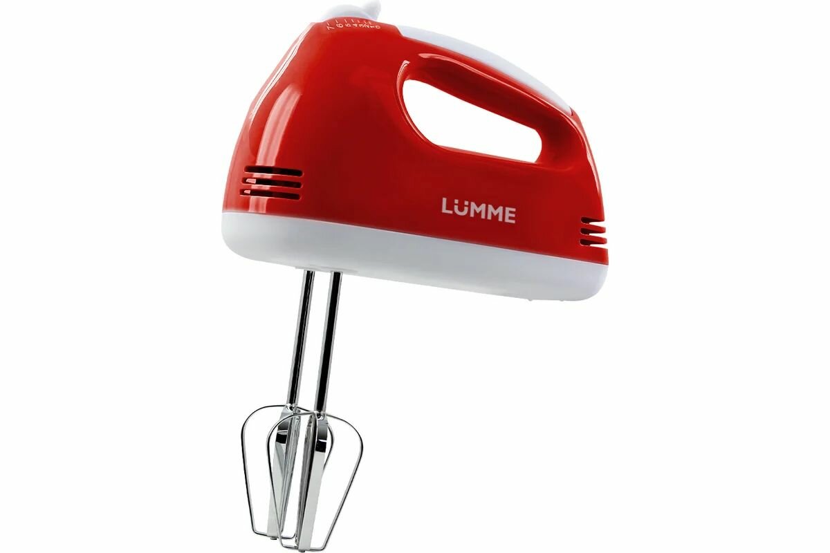 Миксер LUMME LU-MX1874A, без чаши, 7 скоростей, мощность 300Вт, длина шнура 1м, красный