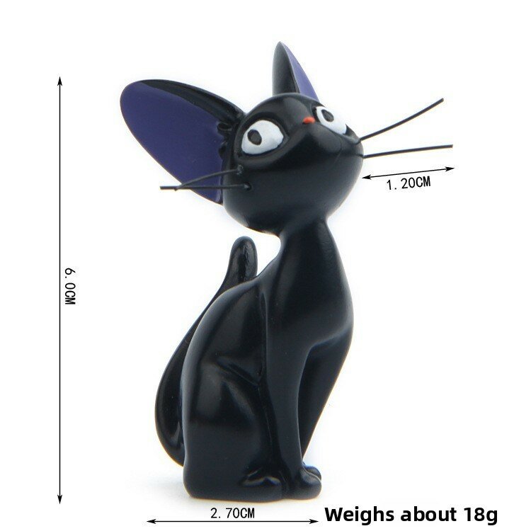 Набор фигурок из смолы черный кот с креативным украшением для стола для пар и подарков бородатый