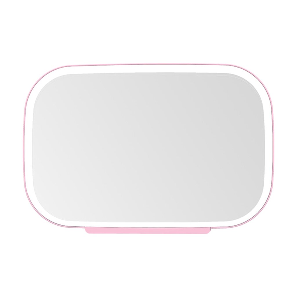 Автомобильный солнцезащитный козырек, туалетное зеркало со светодиодной подсветкой, зеркало для макияжа второго пилота-розовый