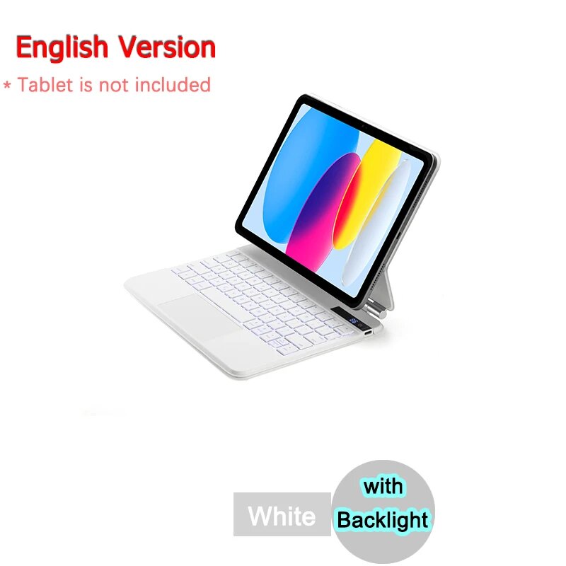 Bluetooth-клавиатура Magic для iPad 11 дюймов For iPad A16 2025, White Backlit