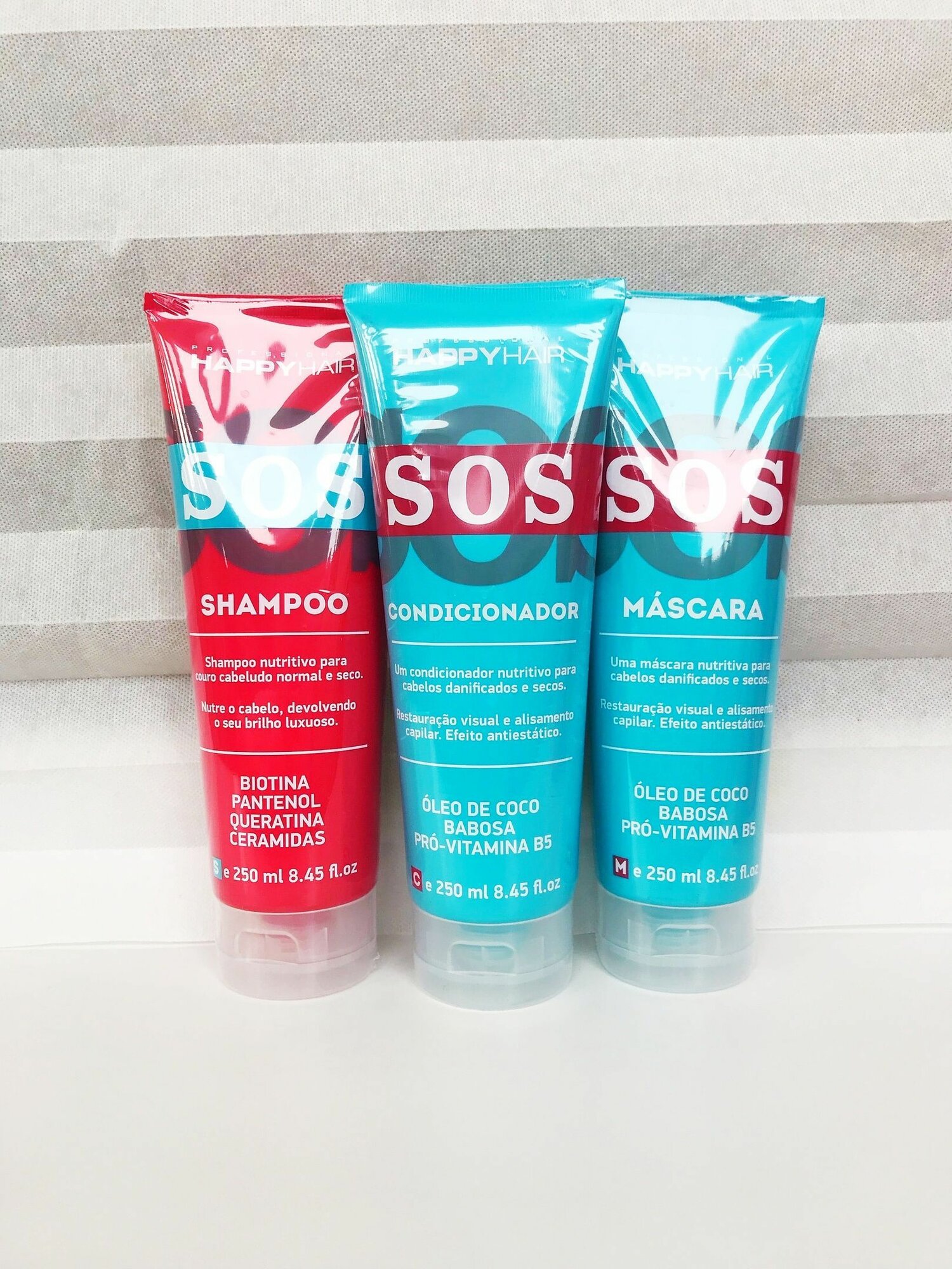 Happy Hair SOS шампунь + кондиционер + маска комплект 250/250/250 мл