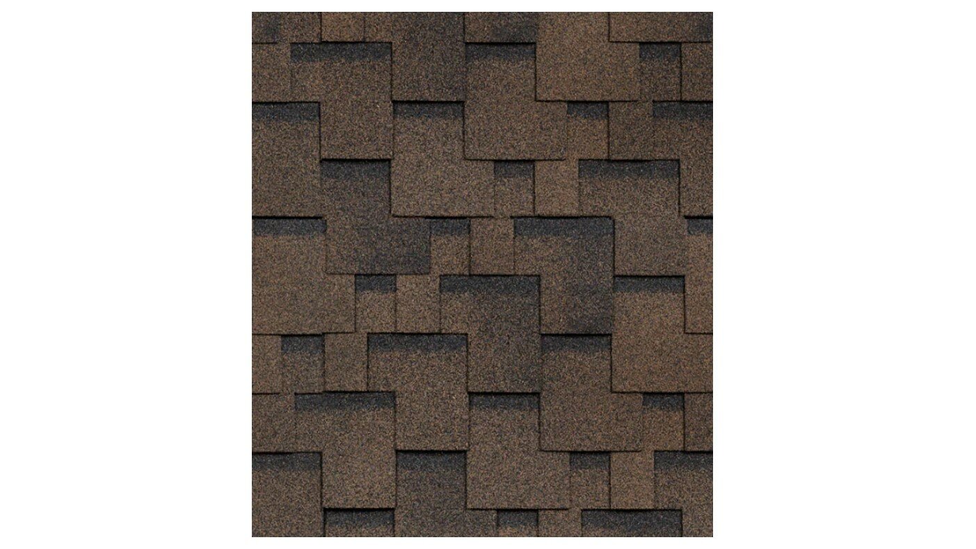 Черепица гибкая Шинглас Финская аккорд коричневая 3 кв. м, 1000х317х2.7 мм