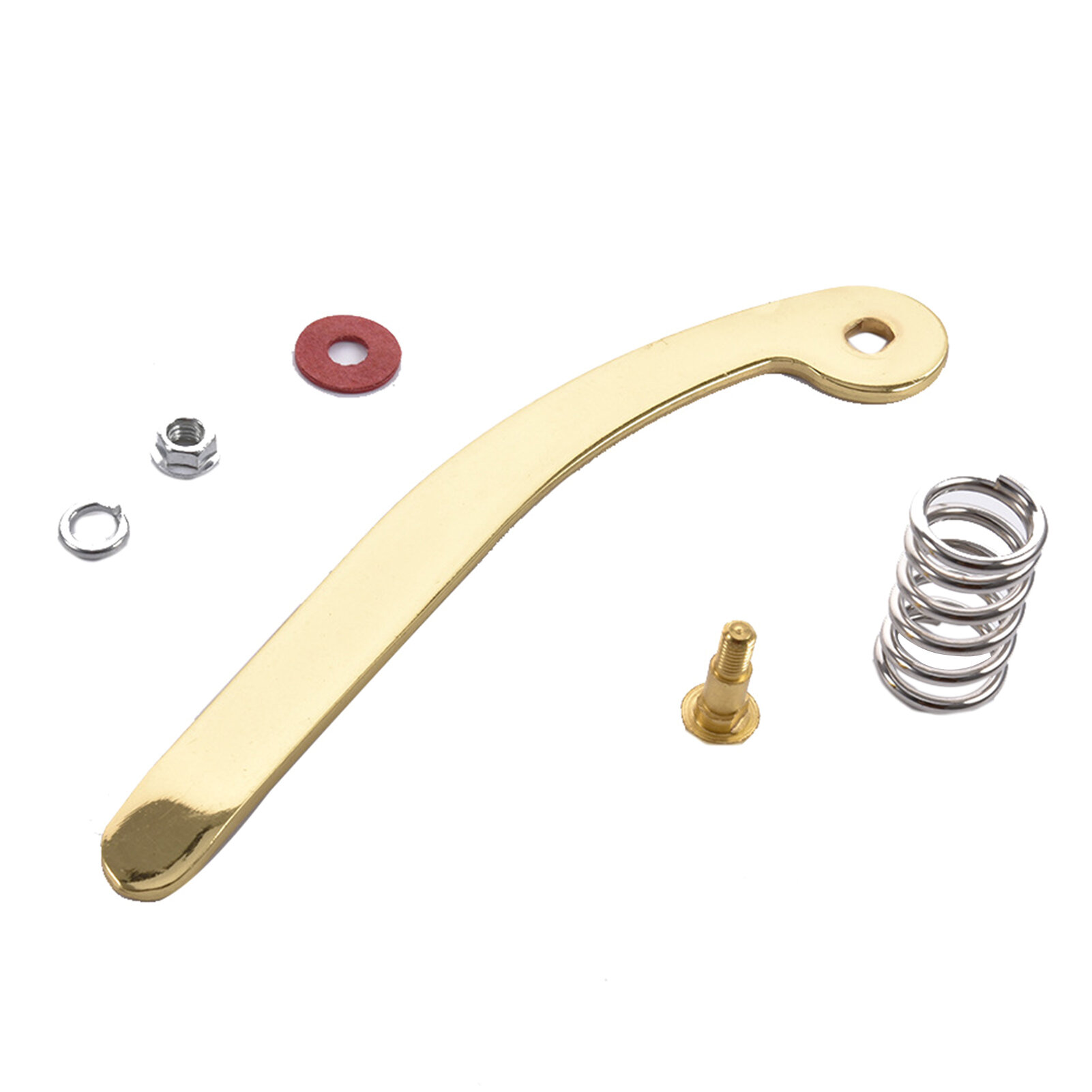 Замена запчасти ручки винта поворота мостика Tremolo V-ibrato B-ridge для гитары Gibson Bigsby, длина ручки 166мм, материал цинковый сплав, цвет золото/серебро/черный, размер упаковки 150*50*30мм, вес упаковки 90г, 1 комплект деталей мостика электрогитары