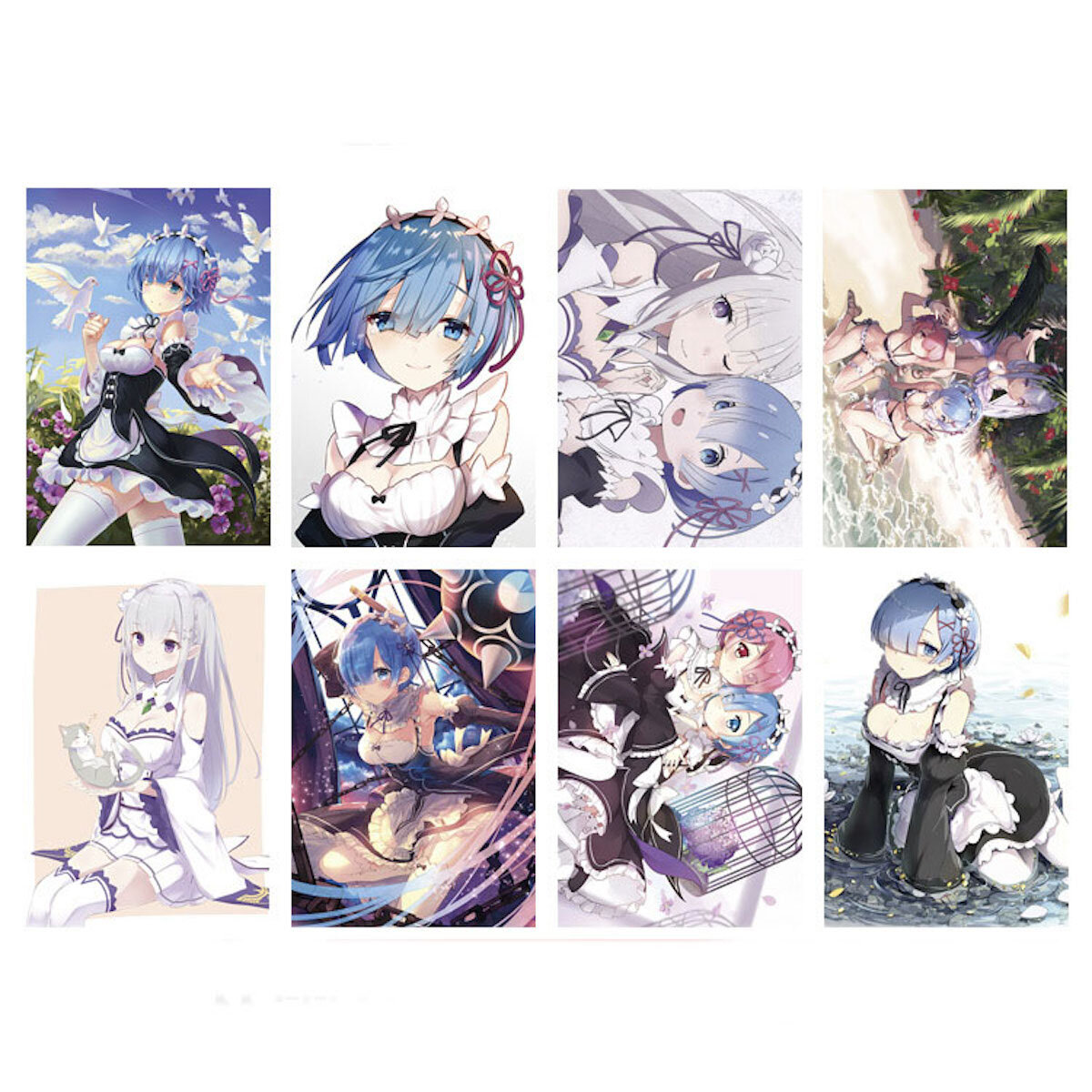 8 шт./упак. Постер аниме Re: Zero, начало жизни в другом мире, настенное искусство, картина, домашний декор, декор для семьи, постер, настенные распечатки
