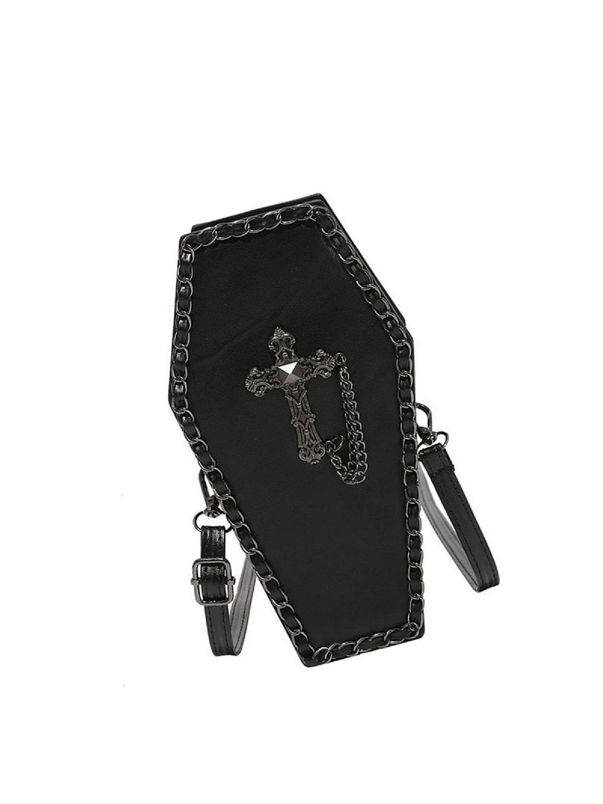 Модная готическая сумка через плечо с эргономичным регулируемым ремешком и износостойкой сумочкой через плечо FinishHa110weenThemed