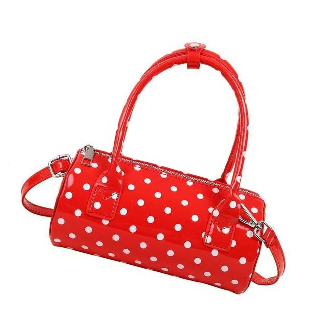 Премиальная нишевая сумка-подушка в горошек-Красный