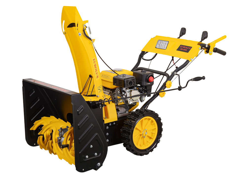 Снегоуборщик Eurolux SM 6000, 7 л. с, 6 вперед / 2 назад, электростартер