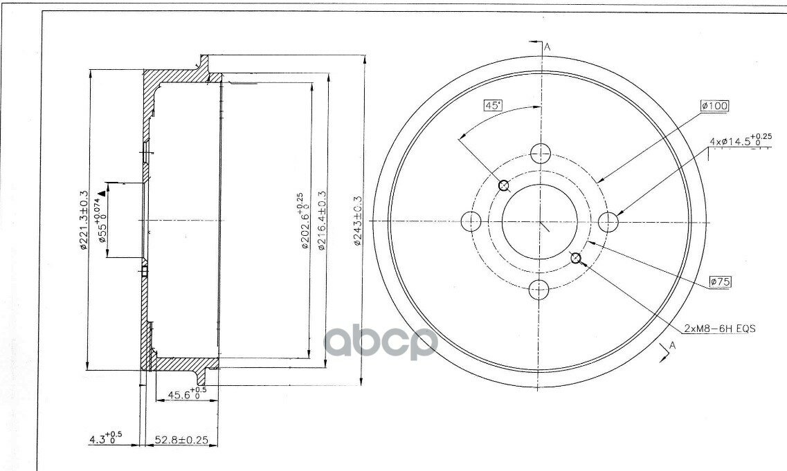 Тормозной барабан TOYOTA YARIS 11- M-TEX арт. MTBT1050